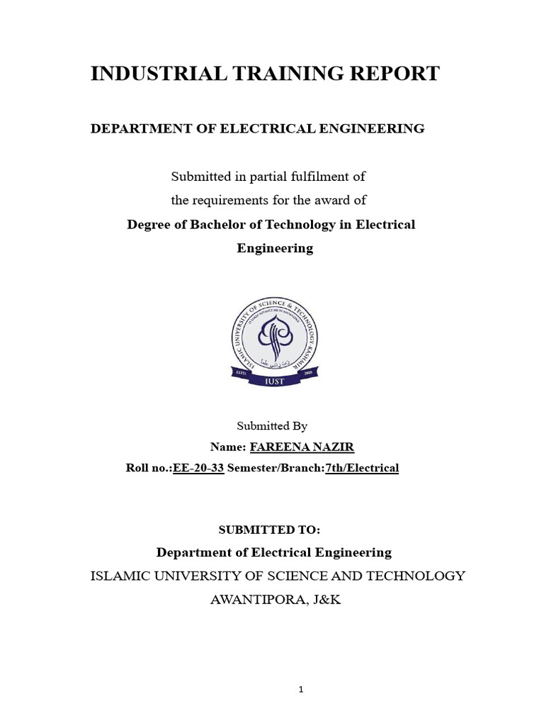 Industrial Training Report At 13233kv Grid Station Pdf 