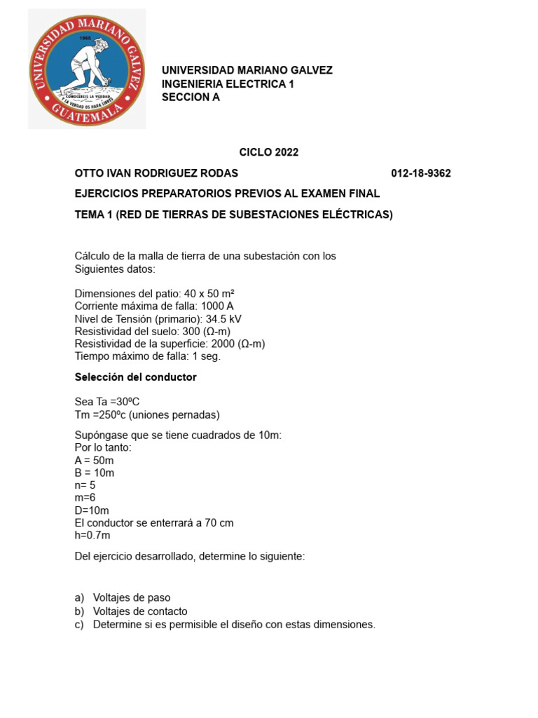 Ejercicios para El Examen Final Otto Rodriguez | PDF