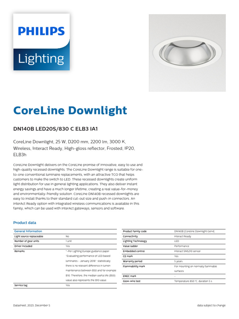 Lighting Lighting: Coreline Downlight | Download Free PDF | Lighting ...