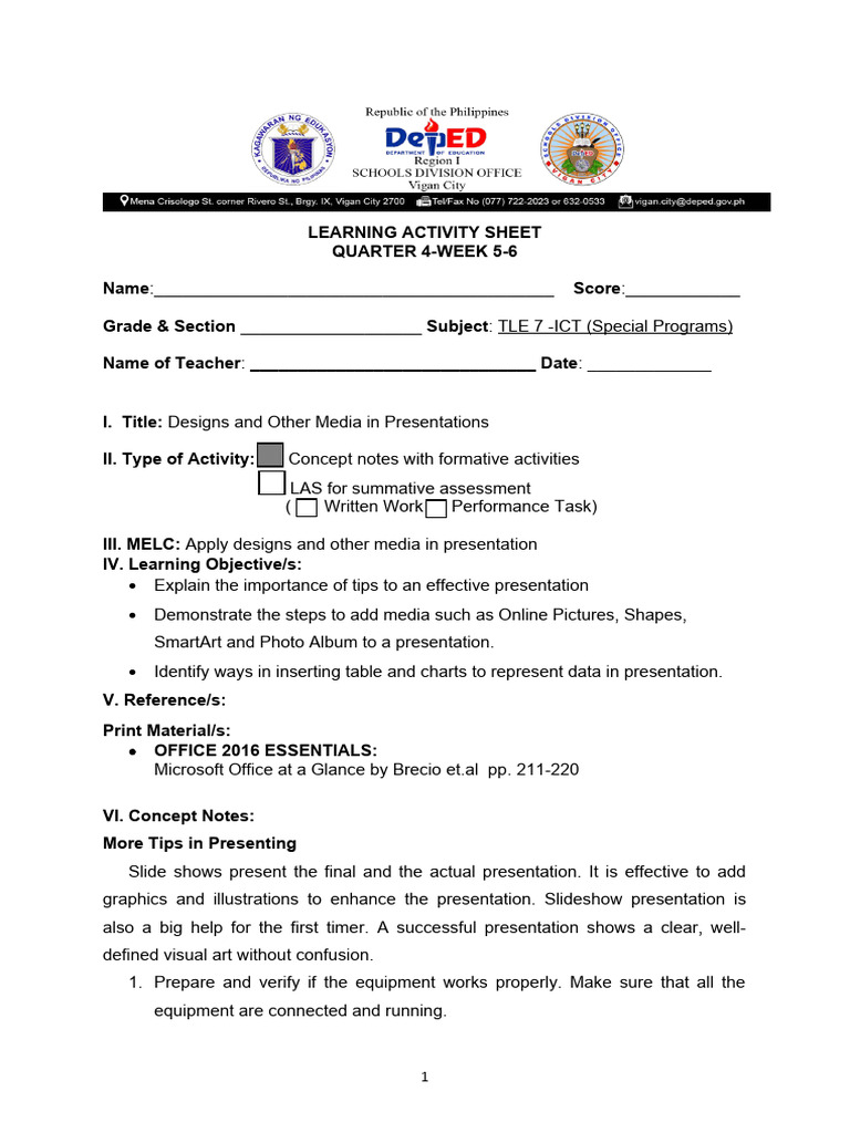 Las - Ict 7 - Special Programs - Q4 - Week 5&6 | PDF | Typefaces ...