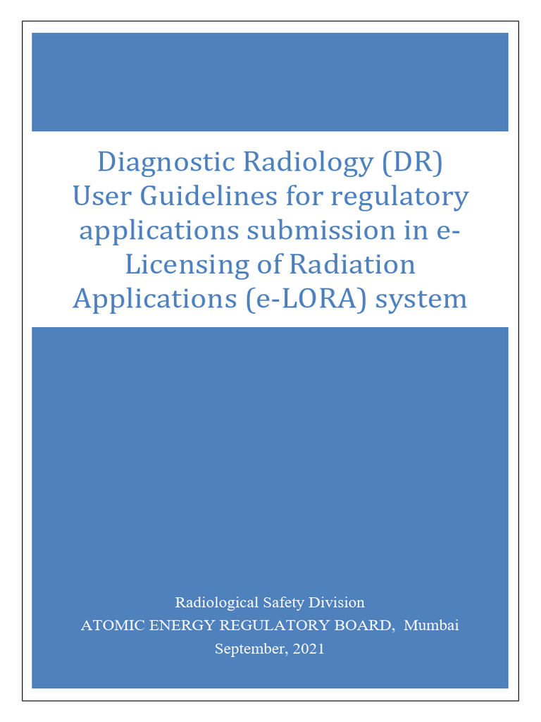 e-LORA Guidelines for X-Ray Licensing | PDF | Law | Computers