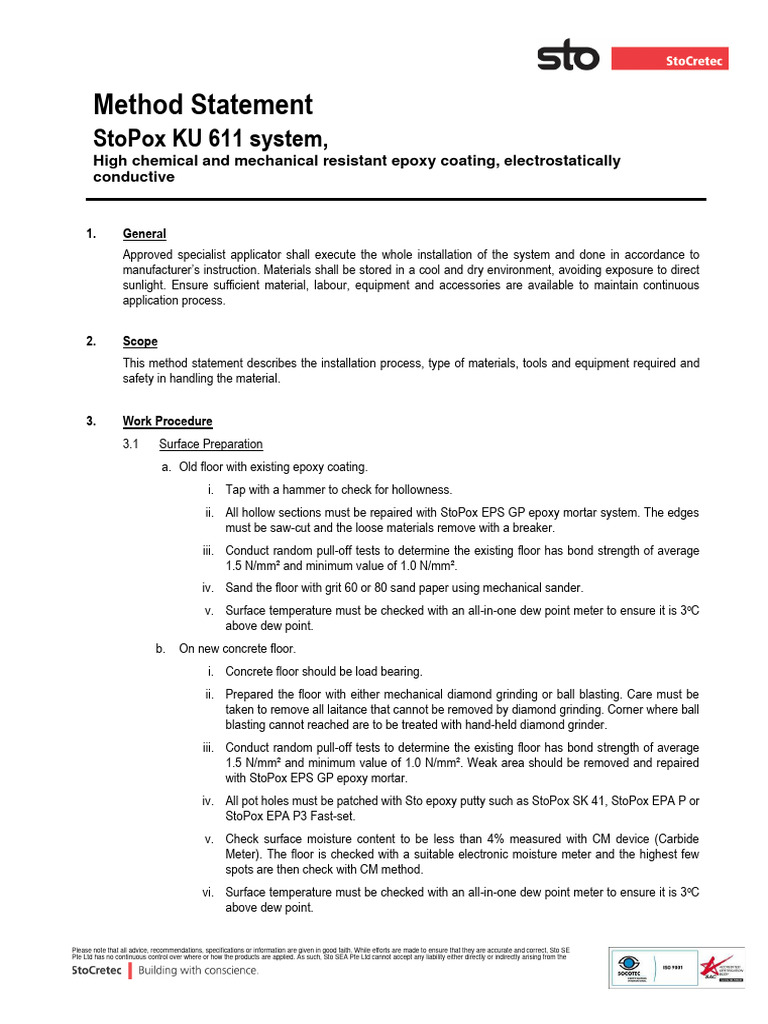 StoDivers LS - Installation Instruction - StoPOx KU 611+ WL 118 | PDF