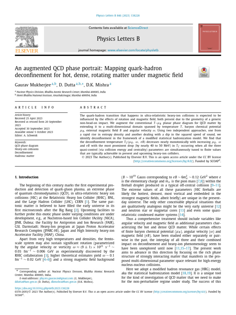 An Augmented Qcd Phase Portrait Mapping Quark Hadron Deconfinement For