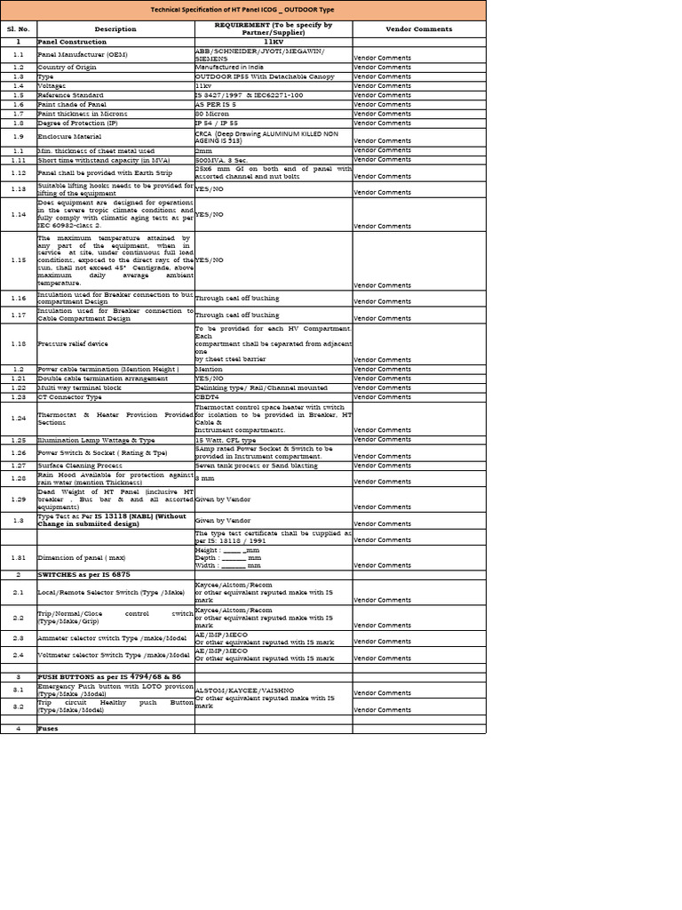 Technical - Spec - ICOG - R00 - 1 MVA | PDF