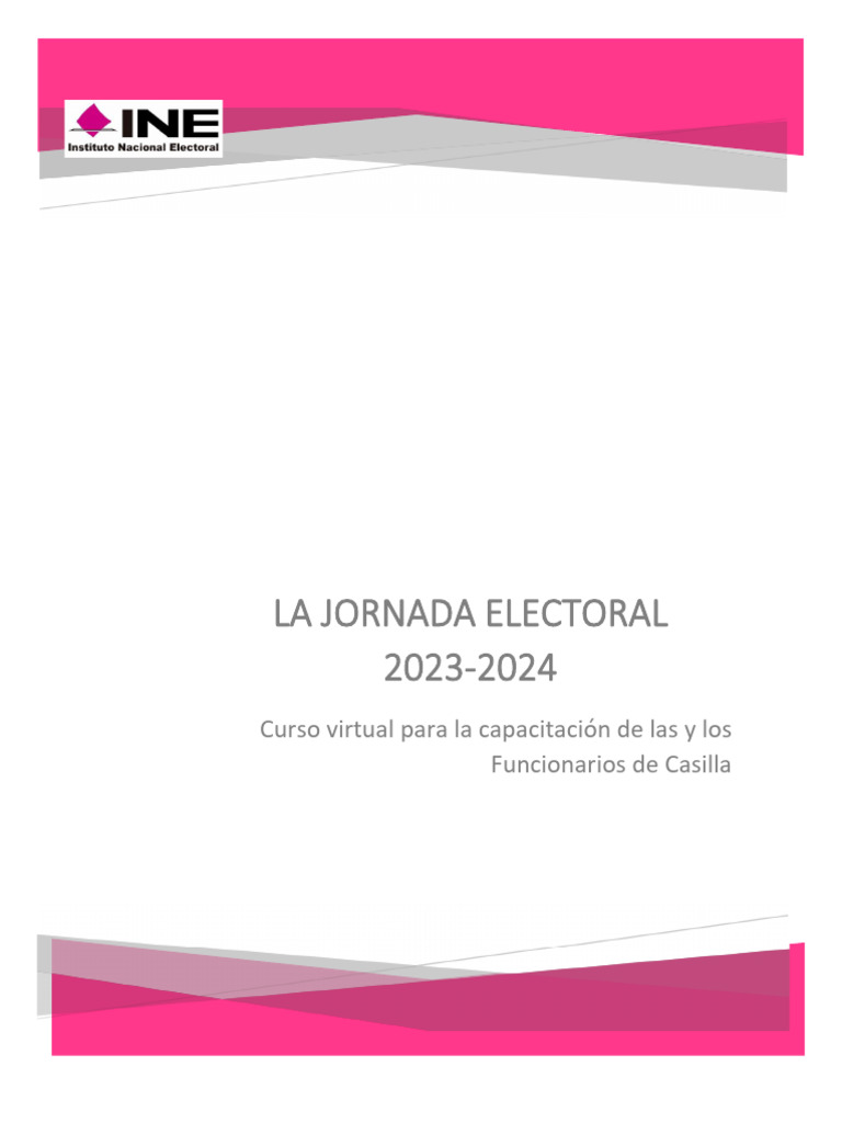 Funcionario Curso INE-CCOE-015-2023-a1 | PDF | Votación | Elecciones