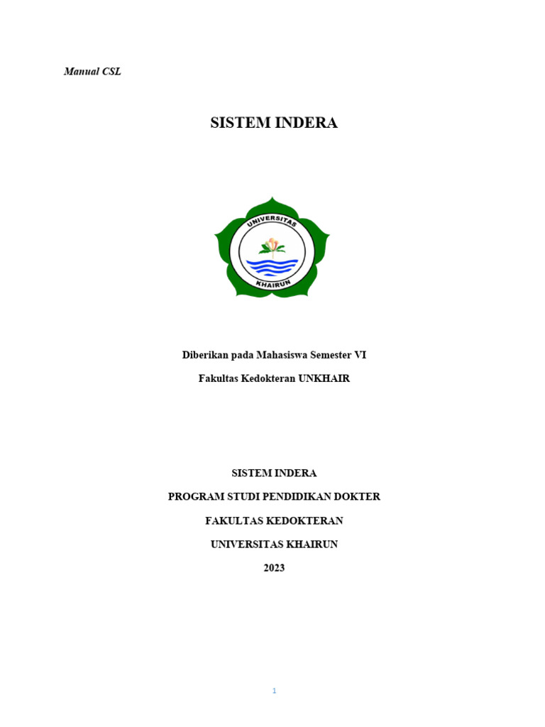 Manual CSL | PDF | Kesehatan Holistik