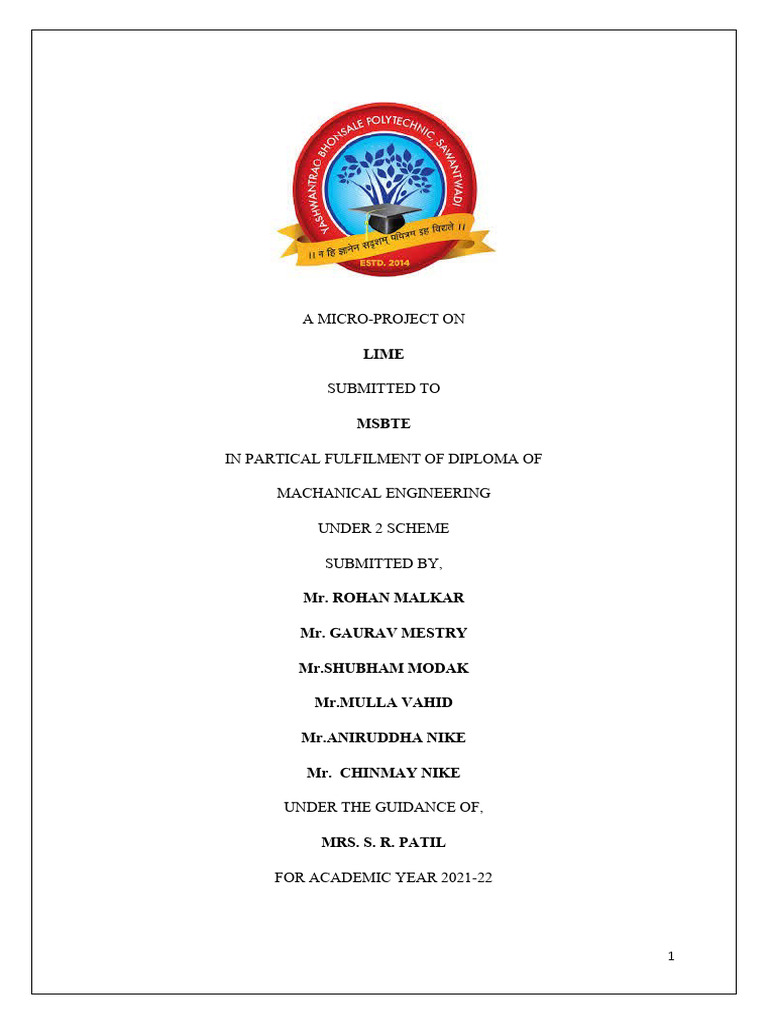 Chemistry Micro Project | PDF
