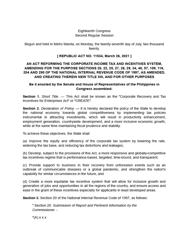 Ra 11534 | PDF