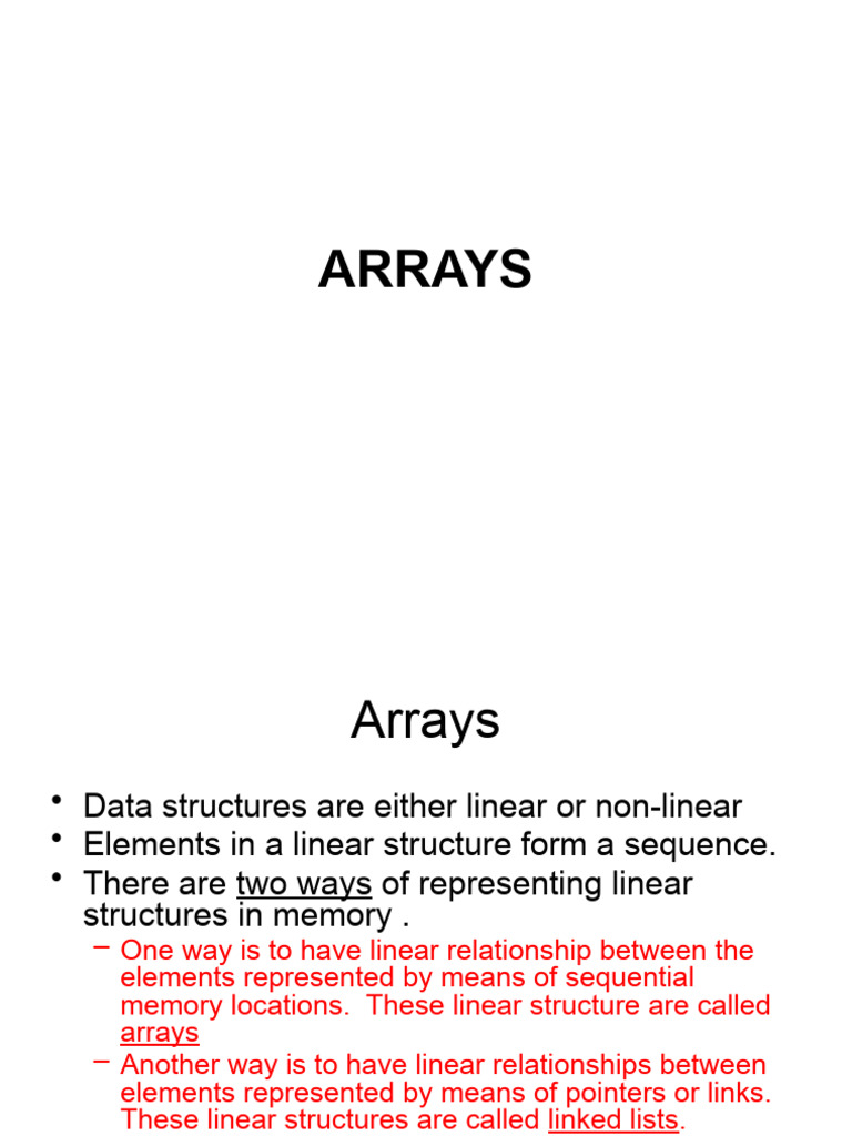 Arrays | PDF
