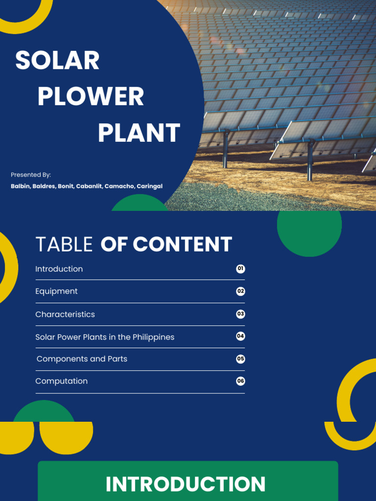 Group 1 Solar Power Plant | PDF | Photovoltaic System | Solar Power