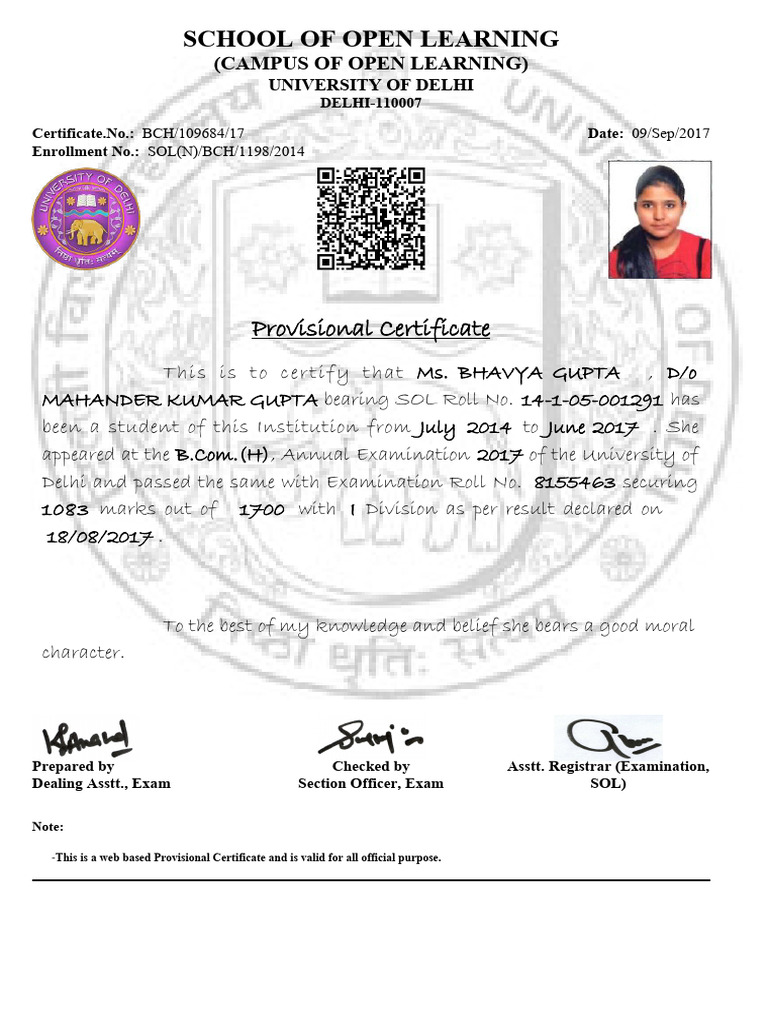 School of Open Learning Campus of Open L | PDF | Career & Growth