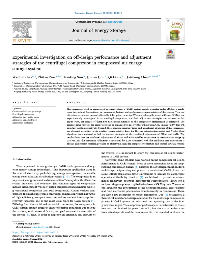 Experimental Investigation On Off Design Performance And Adjustment Pdf Mathematical