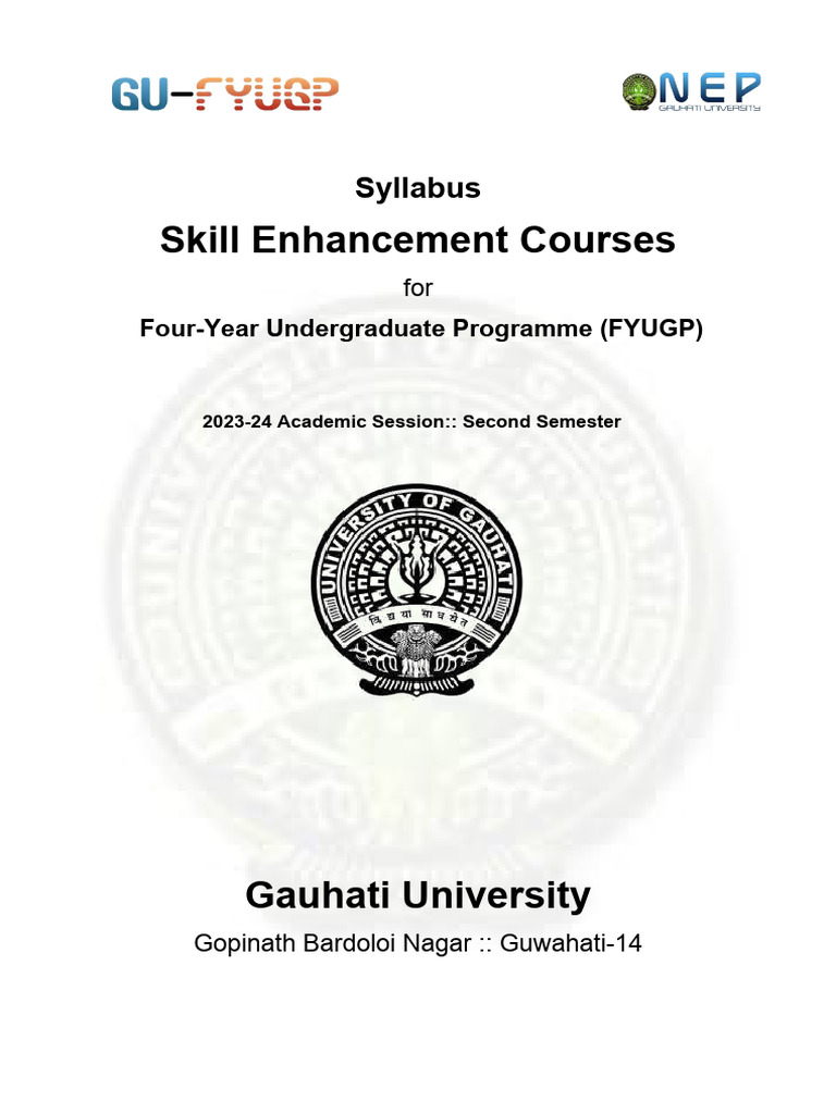 GU - SEC - FYUGP - 2023-24 - List of Detail Syllabus - 2nd Semester | PDF | Electrical Network ...