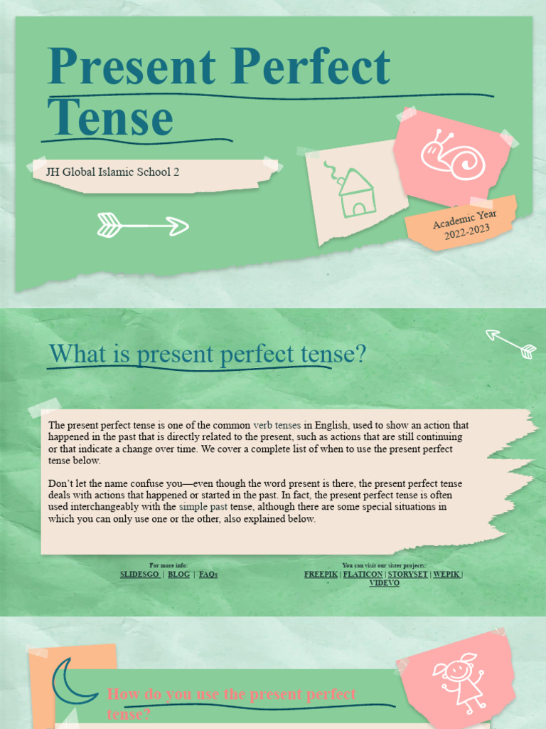 Present Perfect Tense | PDF | Perfect (Grammar) | Grammatical Tense