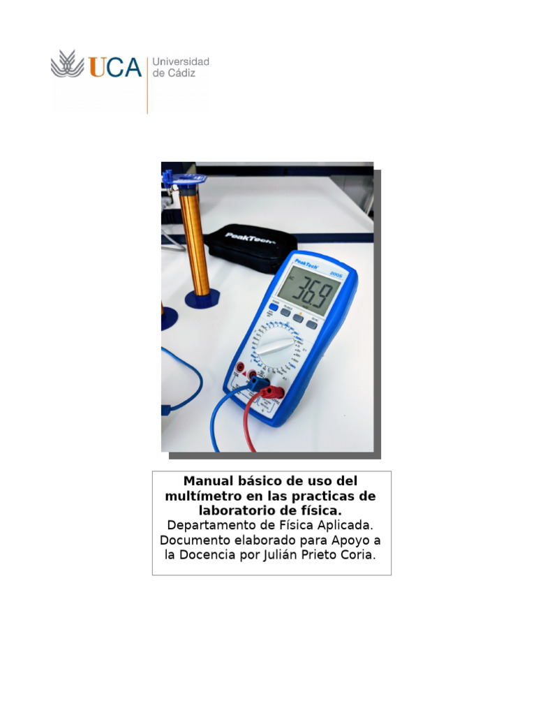 Manual básico de multímetro en español | PDF