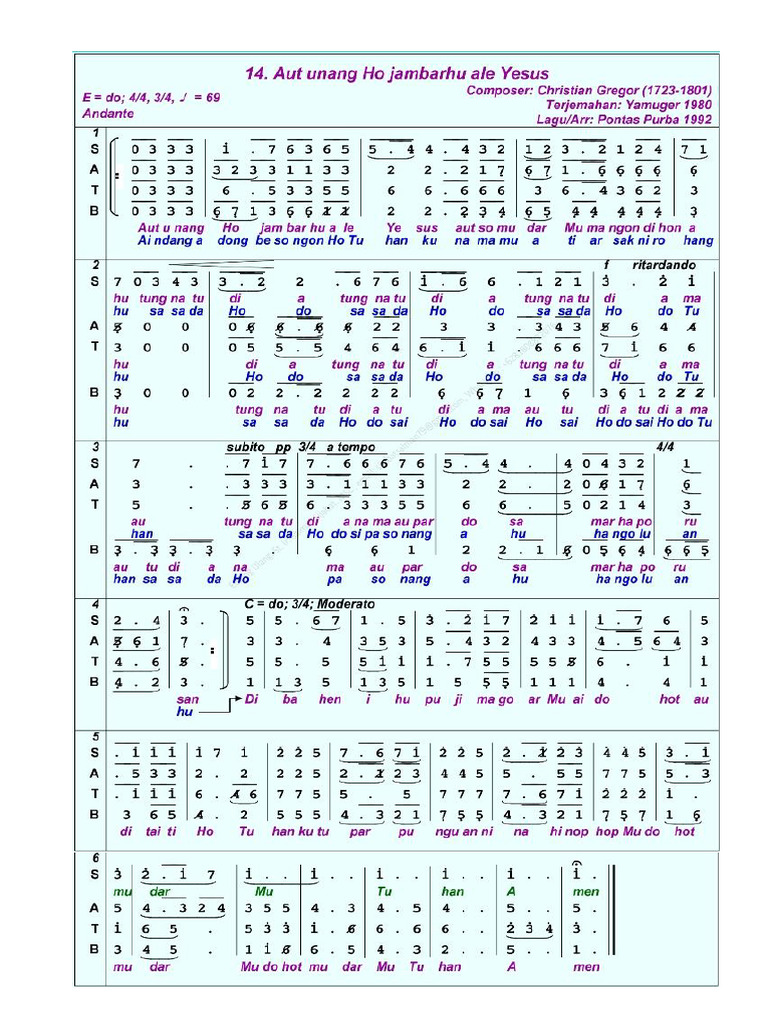 SATB Koleksi Koor Pontas Purba | PDF
