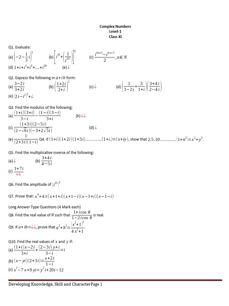 Header and Footer | PDF | Complex Number | Mathematical Objects