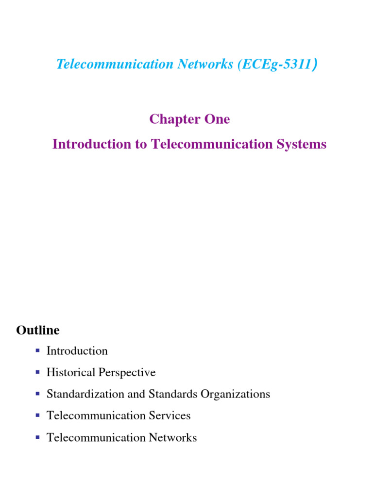 01-Introduction To Telecommunication | PDF