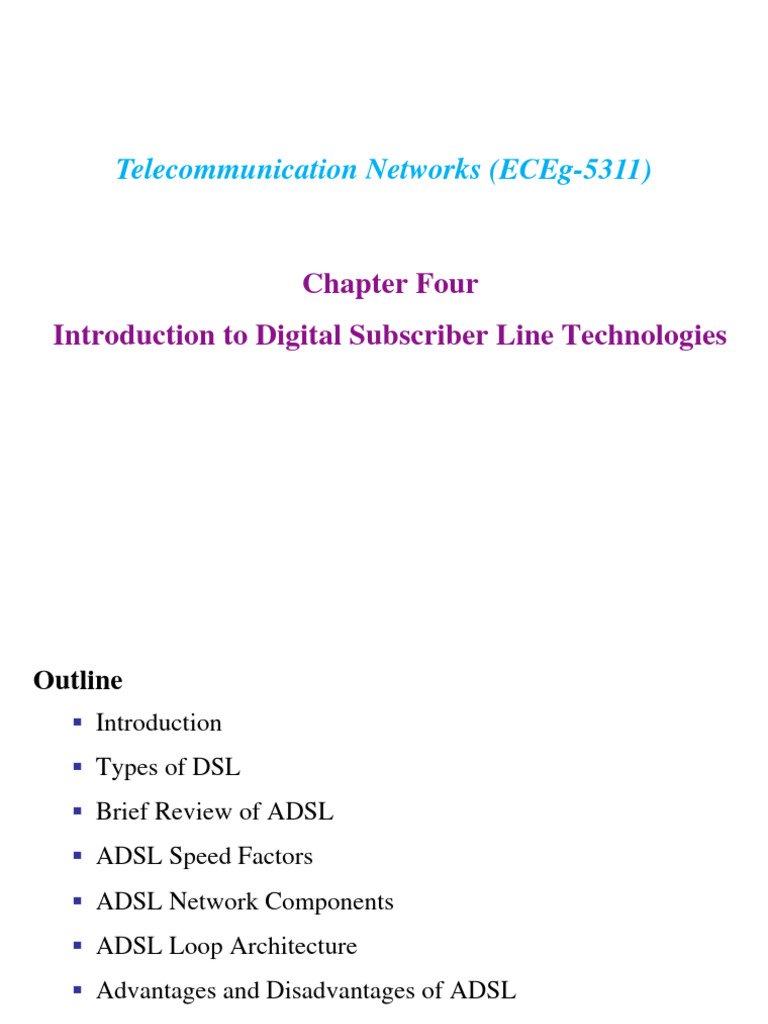 07-Digital Subscriber Line Technologies | PDF