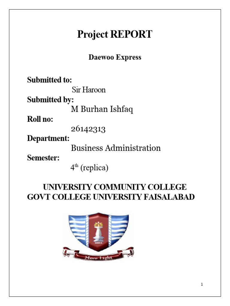 Daewoo Express Background Project PDF | PDF | Transport | Bus