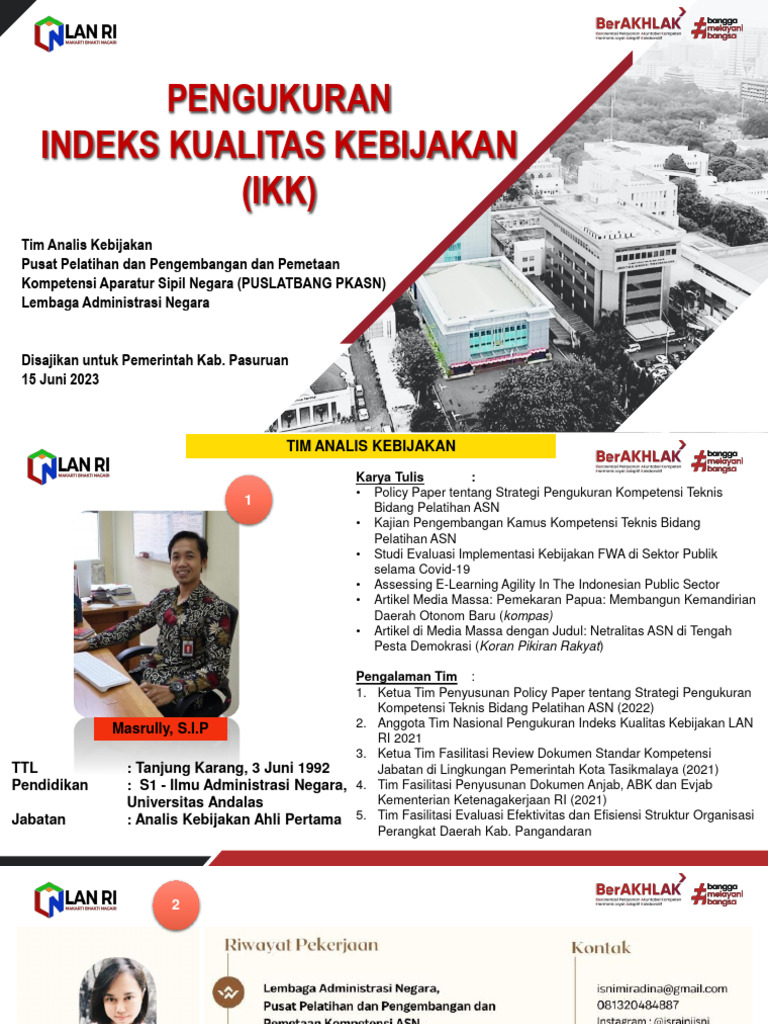 Bahan Paparan IKK-Kota Pasuruan 15062023 FIX. | PDF | Bisnis | Seni