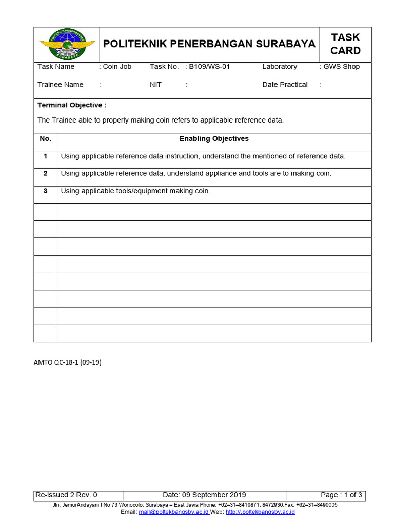 Task Card Coin | PDF