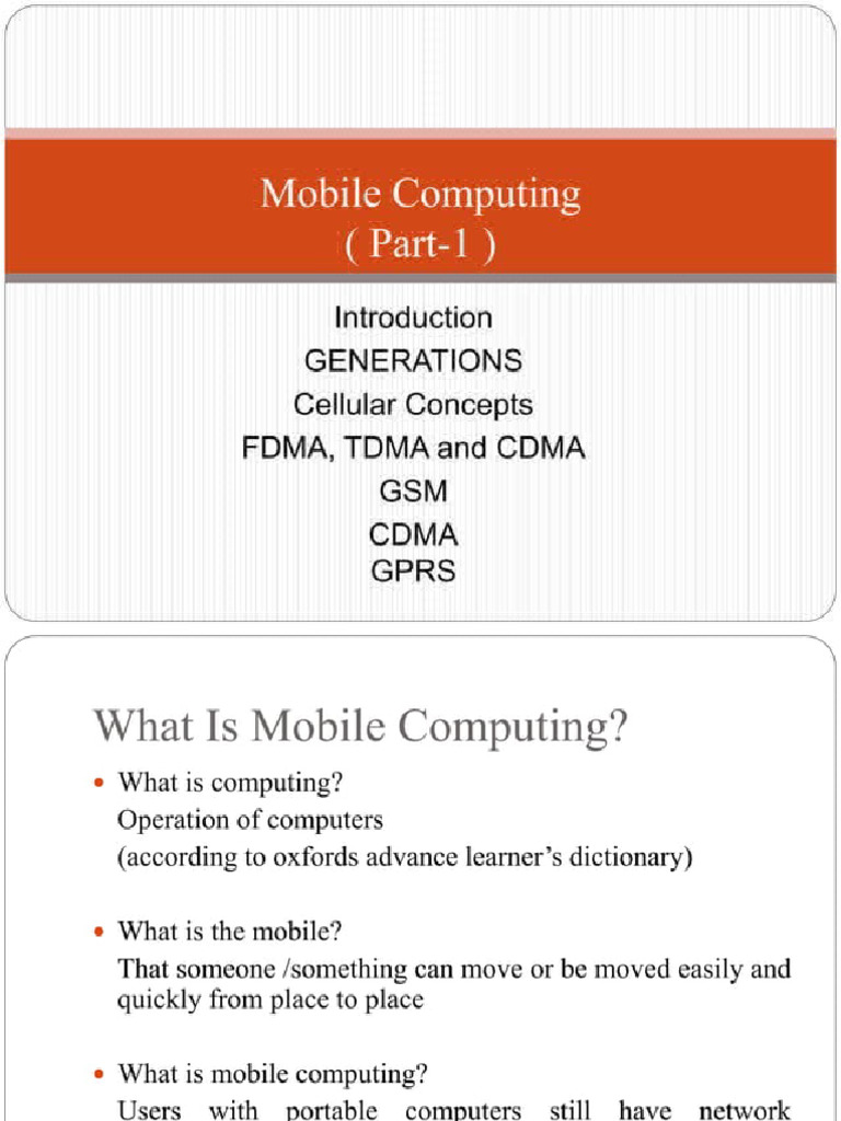 Mobile Computing Part1 | PDF