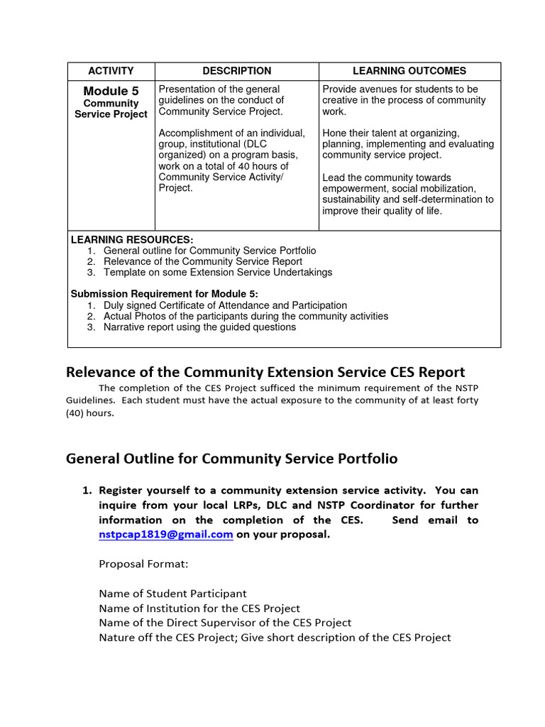 12 - NSTP 2 Module 5 Community Service Project | PDF