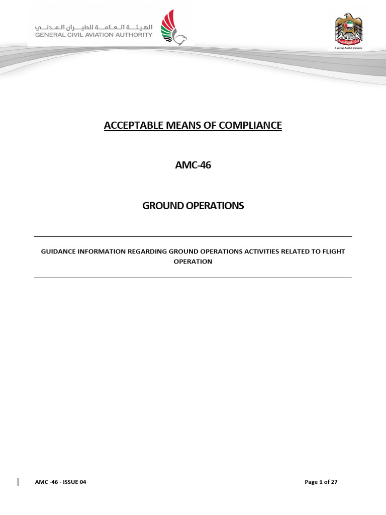 Amc - 46 - Ground Operations - Issue 04 | PDF