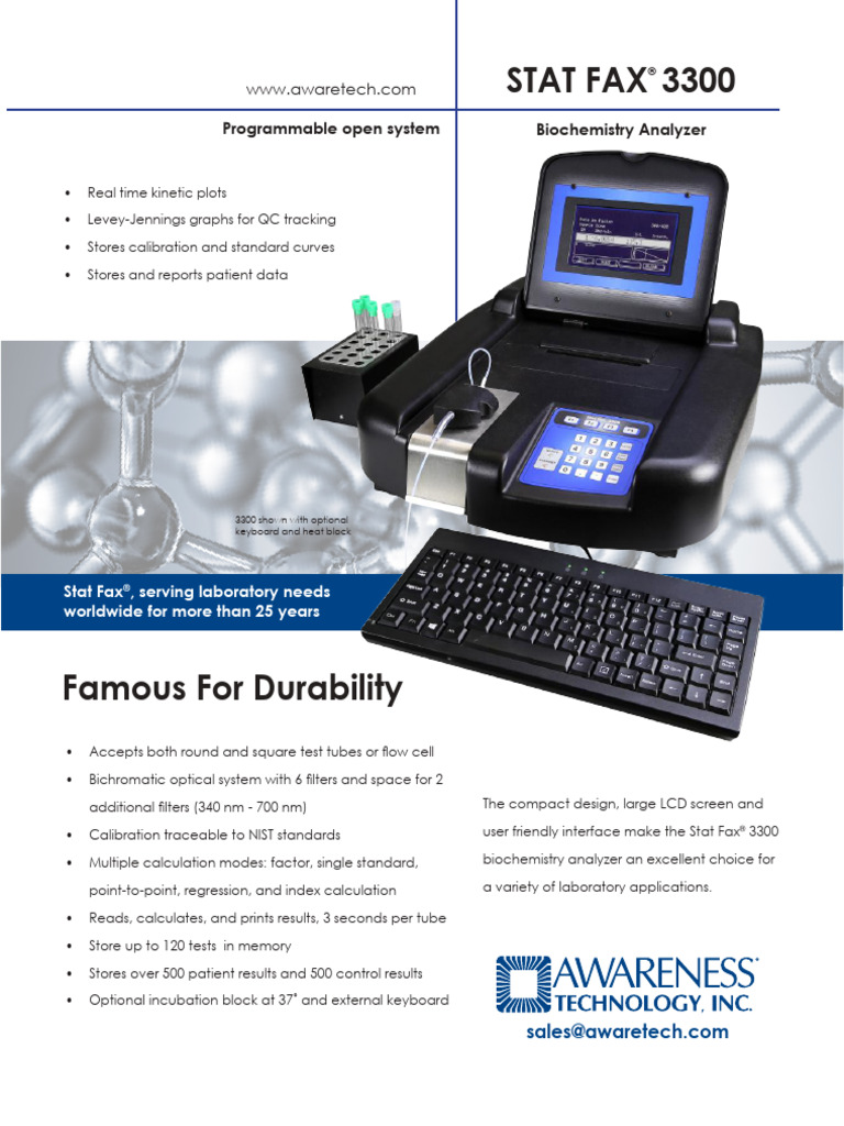 Stat Fax 3300 Brochure | PDF | Fax | Calibration