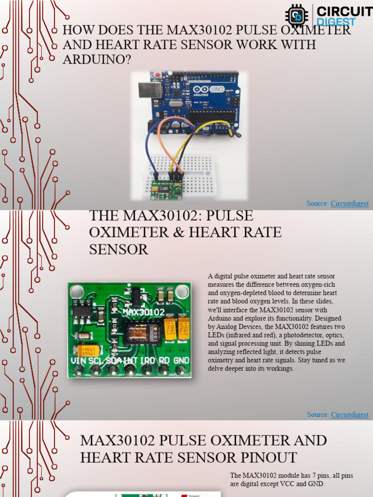 How To Interface MAX30102 Pulse Oximeter With Arduino? | PDF ...