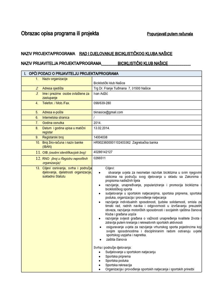 Natječaj02-Obrazac-Opisa-Programa 2023 | PDF