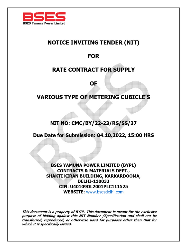 Nit 37 Metering Cubicle | PDF | Auction | Prices