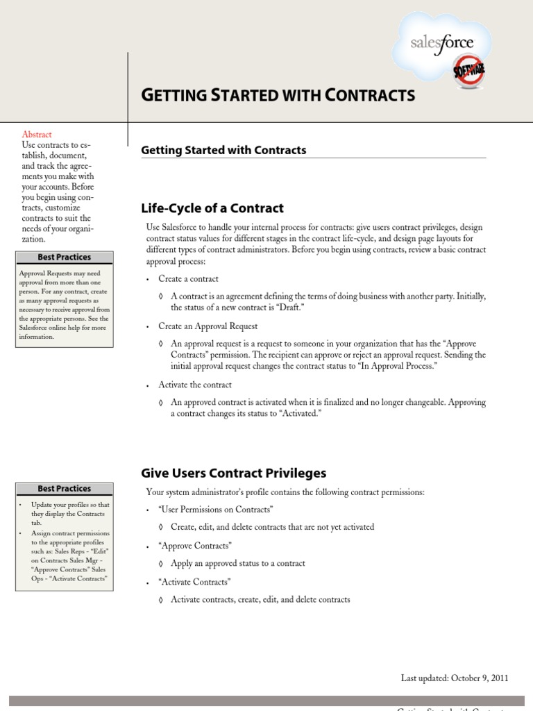 Salesforce Contract Management | PDF | Business Process | Software