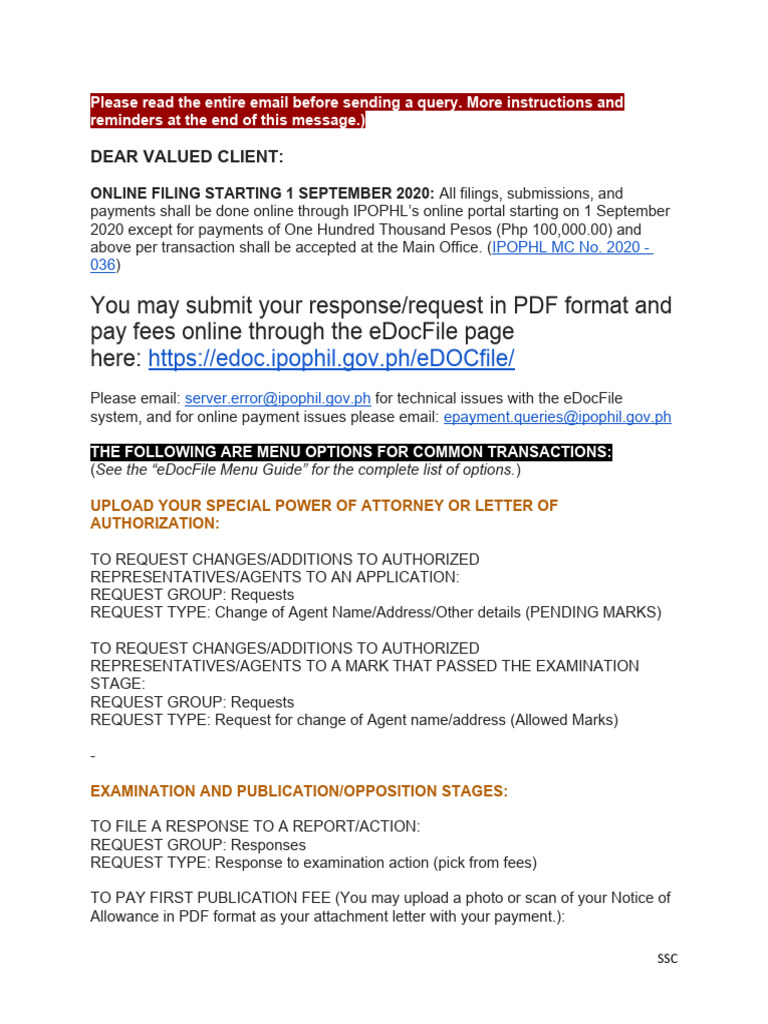 Post Filing - eDocFile Template From IPO | PDF | Fee | Banks