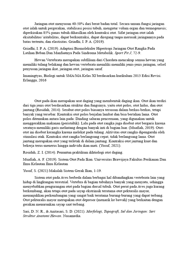 Otot Pada Ikan Merupakan Urat Daging Yang Membentuk Daging Ikan | PDF ...