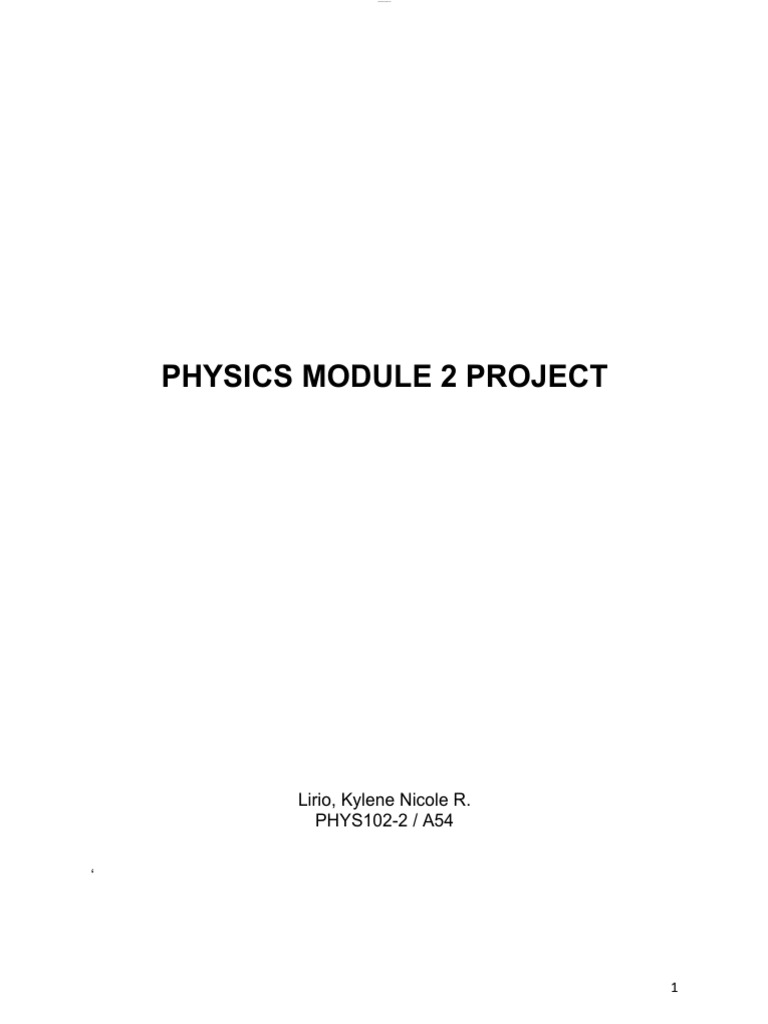 Physics Module 2 Project | PDF | Series And Parallel Circuits | Wavelength