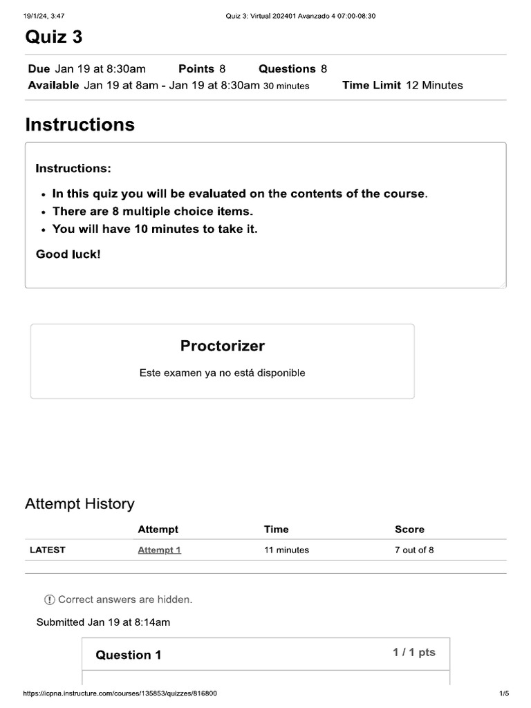 Quizz 3 Avanzado 5mio | PDF