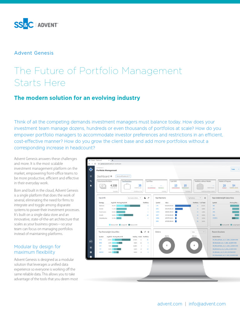 Advent Genesis Brief | PDF | Analytics | Investment Management