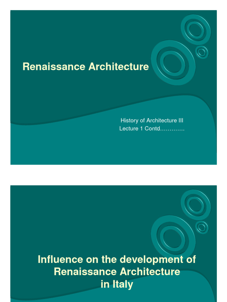 Lecture 1 Part 2 Renaissance | PDF | Renaissance | Italy