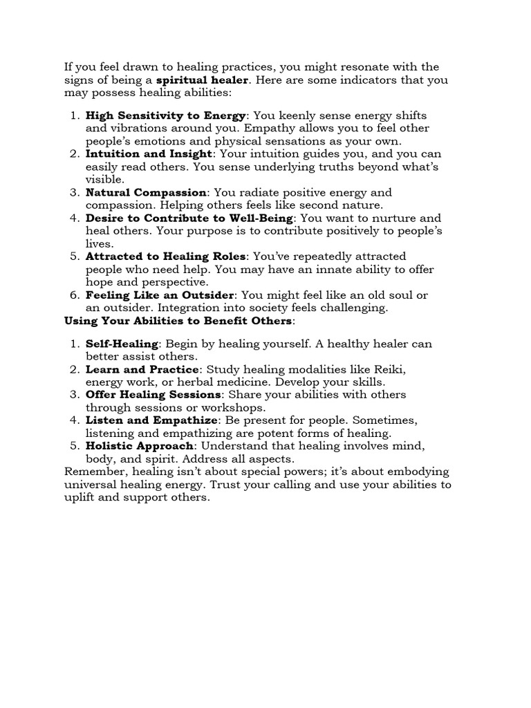 Healer | PDF | Energy Medicine | Empathy