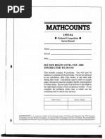 2023 Chapter Competition Sprint Round | PDF | Mathematics