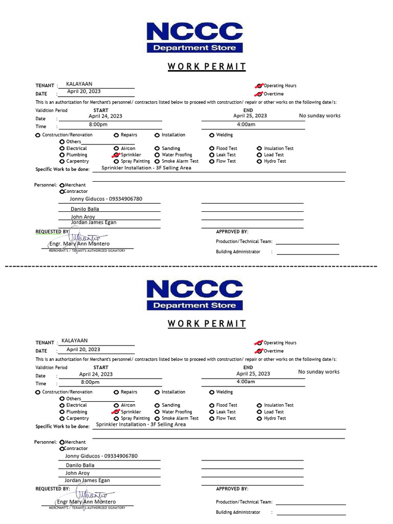 Work Permit | PDF