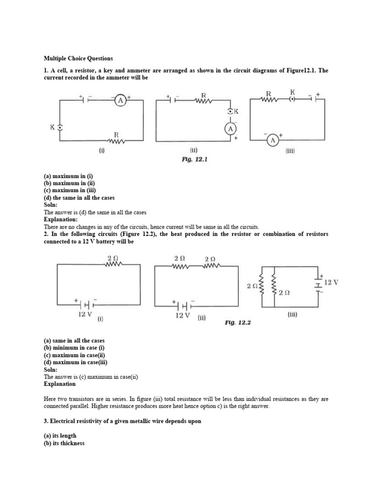 Electricity | PDF | Electrical Resistance And Conductance | Series And ...