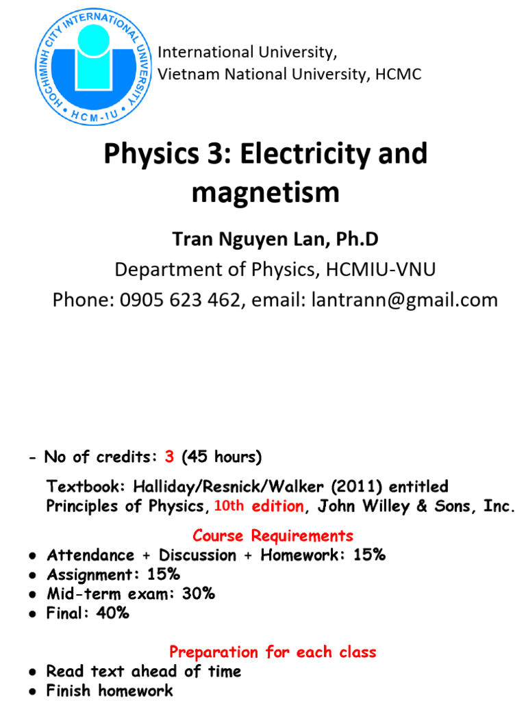 Phys3 Week01 | PDF | Electric Charge | Electron
