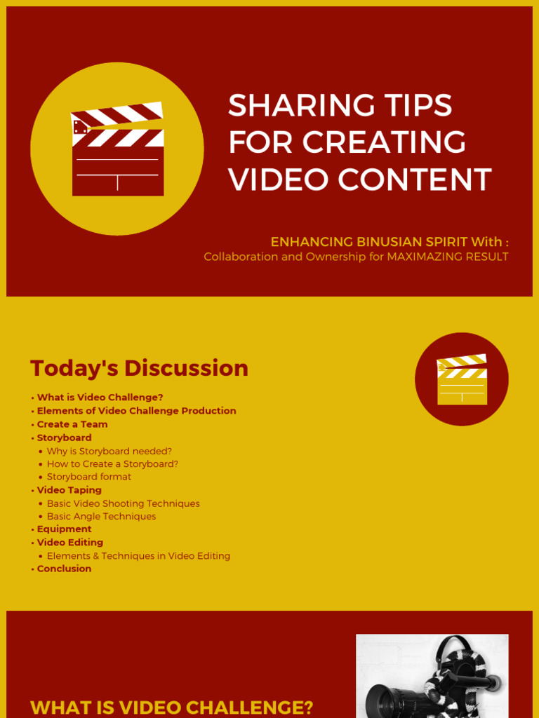 Sharing Tips Video Content Production | PDF