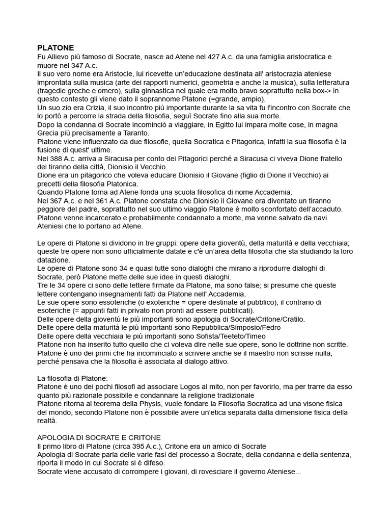 PLATONE Interrogazione | PDF