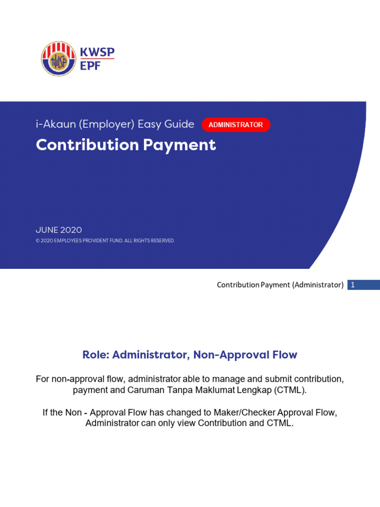 Easy Guide - Admin Contribution Payment | Download Free PDF | Receipt ...