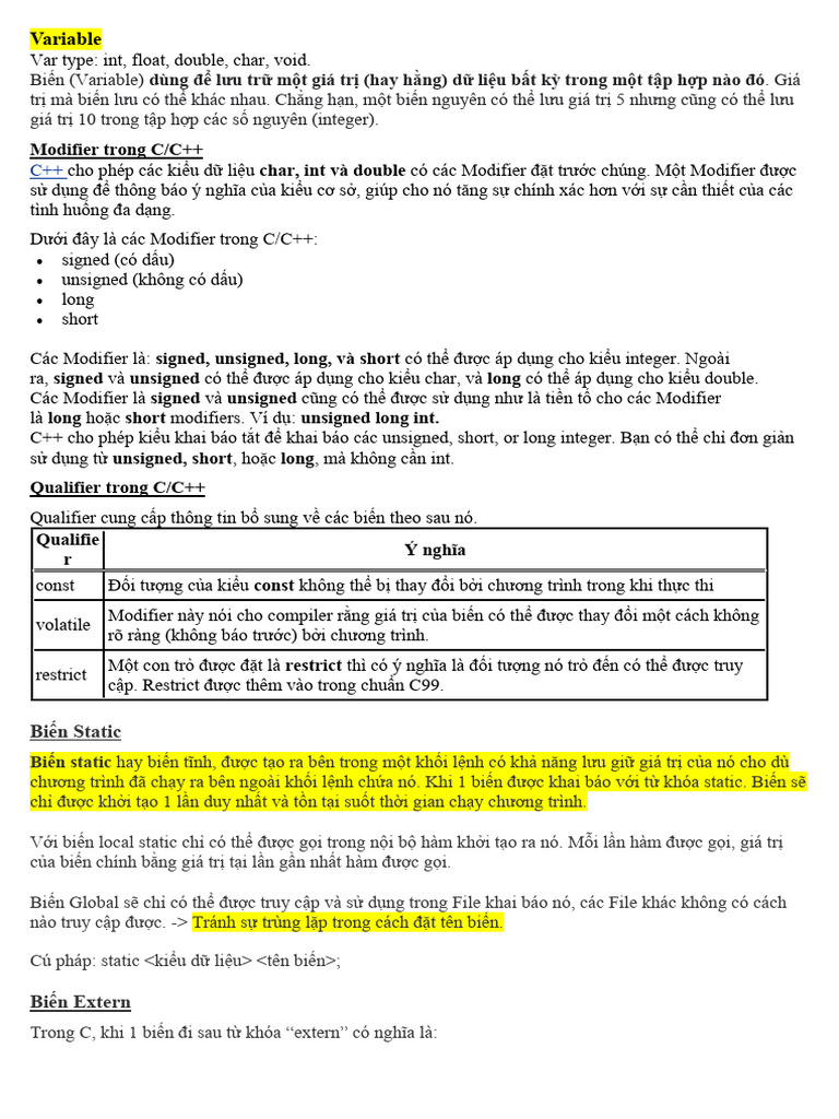 C Definition VN | PDF