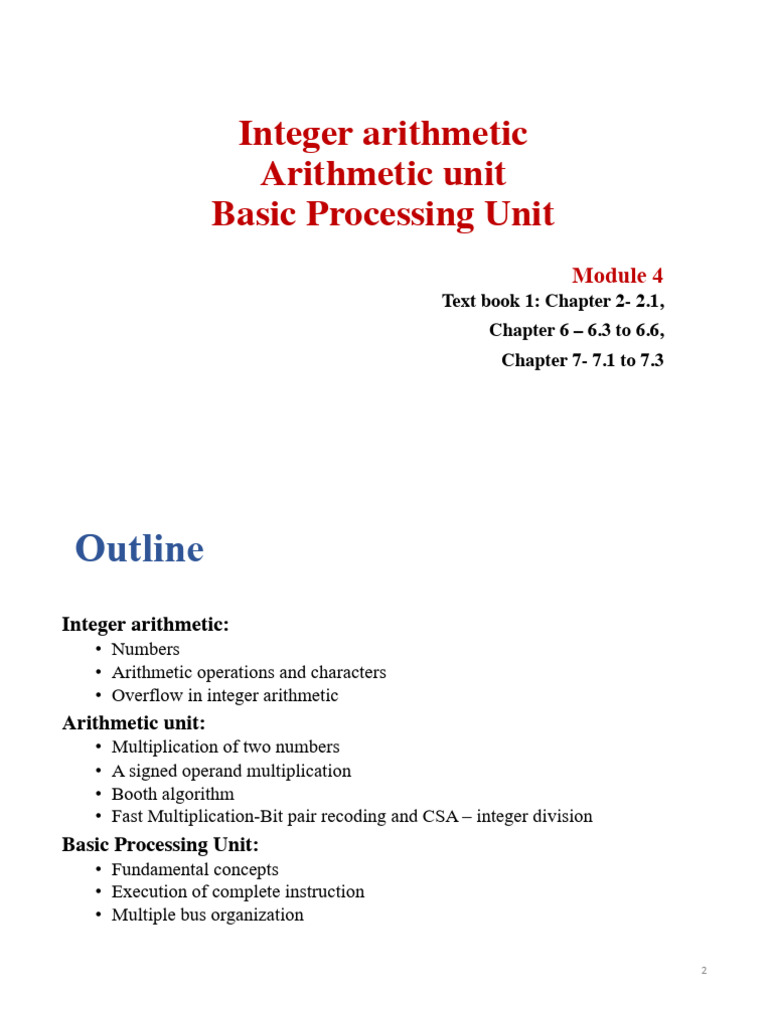 Module 4 Coa | PDF | Central Processing Unit | Division (Mathematics)